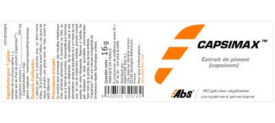 Capsimax (Capsicum) : Thermogénique pour Brûler des Calories